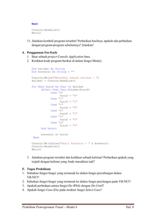 4. percabangan dan perulangan | PDF