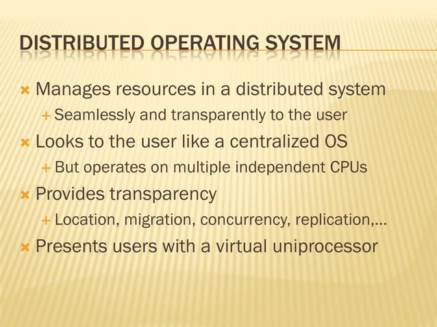 Distributed Operating System_4 | PPT