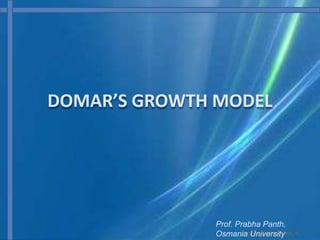 4. domar's growth model | PPSX