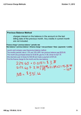 4.8 balance methods notes | PDF