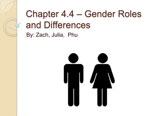 4.4 gender roles and differences | PPT