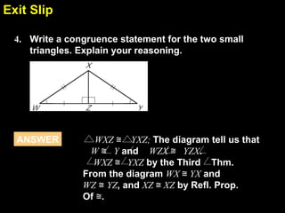 4.2 apply congruence and triangles | PPT