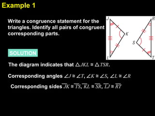 4.2 apply congruence and triangles | PPT