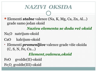 O OKSIDIMA | PPT