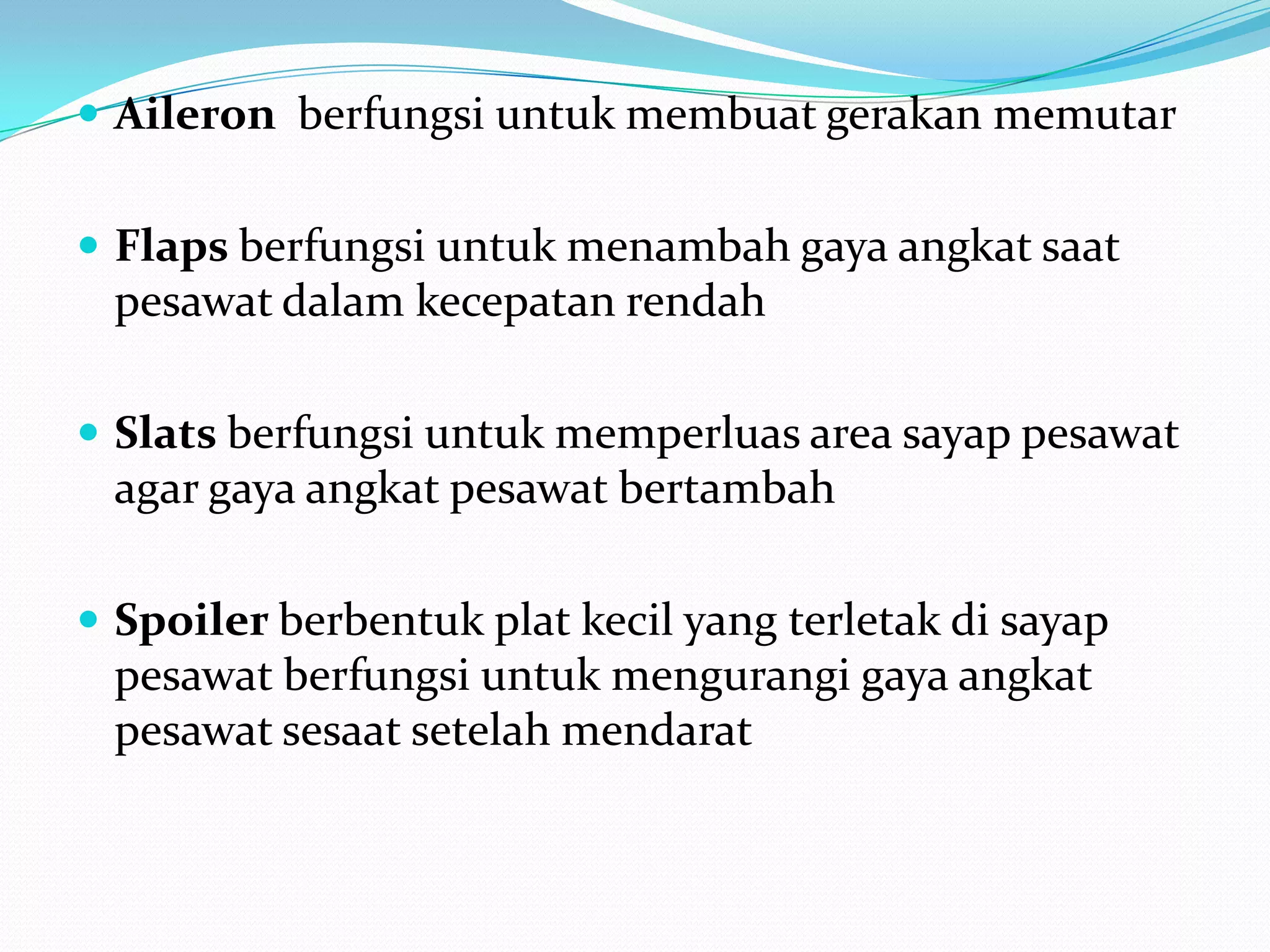 4. bagian bagian pesawat terbang | PPTX