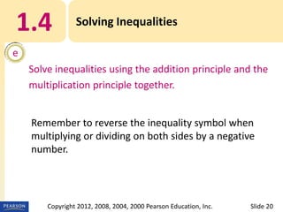 4. solving inequalities | PPT