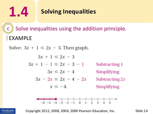 4. solving inequalities