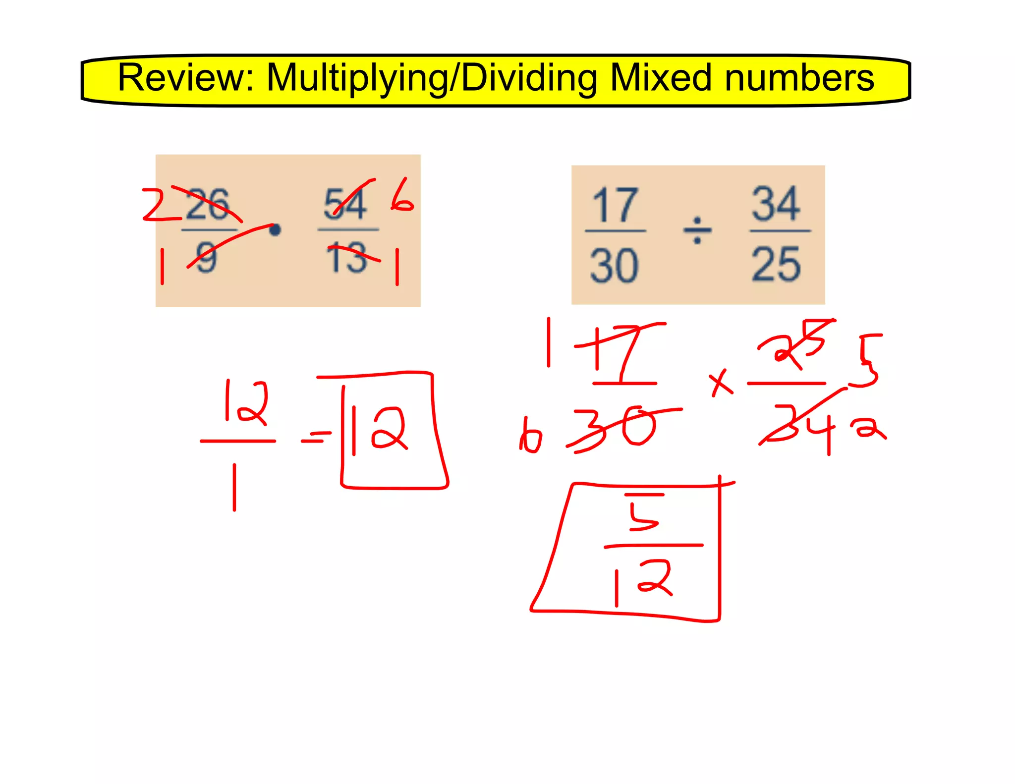 4.14 equations with fractions and mixed numbers | PDF