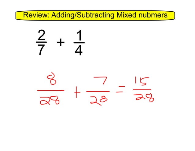 4.14 equations with fractions and mixed numbers | PDF