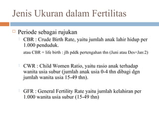 4.fertilitas (kelahiran) | PPT