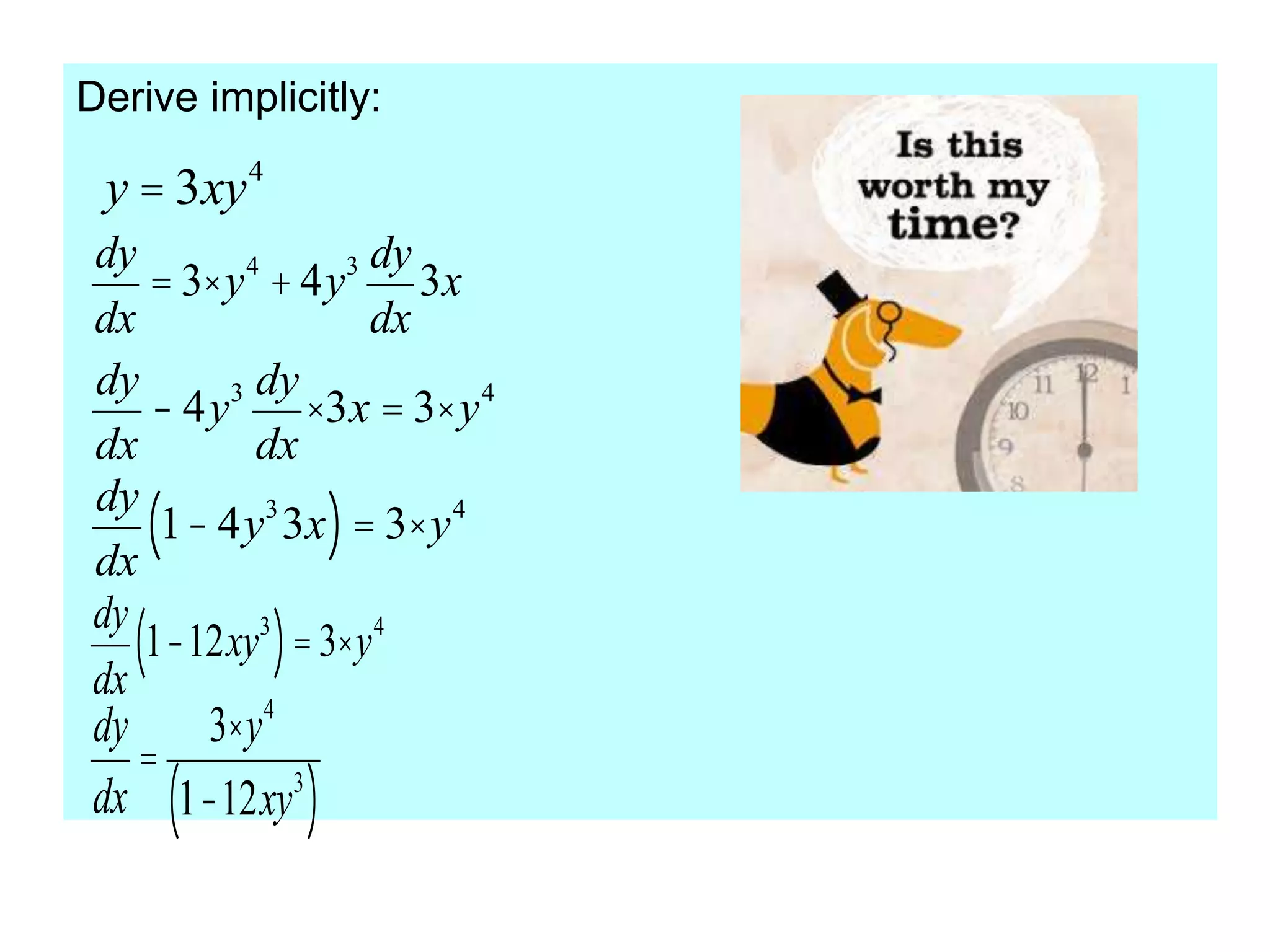 4.1 implicit differentiation | PPT
