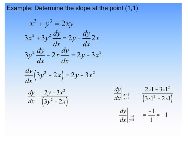 4.1 implicit differentiation | PPT