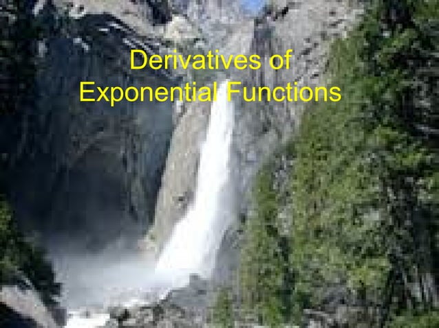 4.3 derivative of exponential functions | PPT