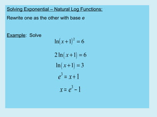 4.3 derivative of exponential functions | PPT