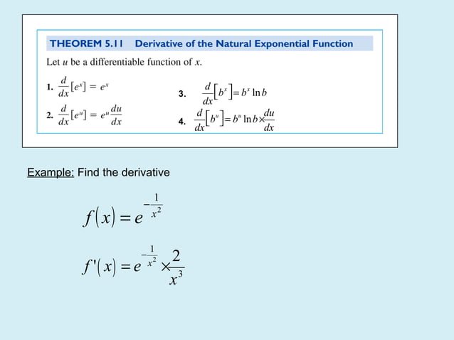 4.3 derivative of exponential functions | PPT