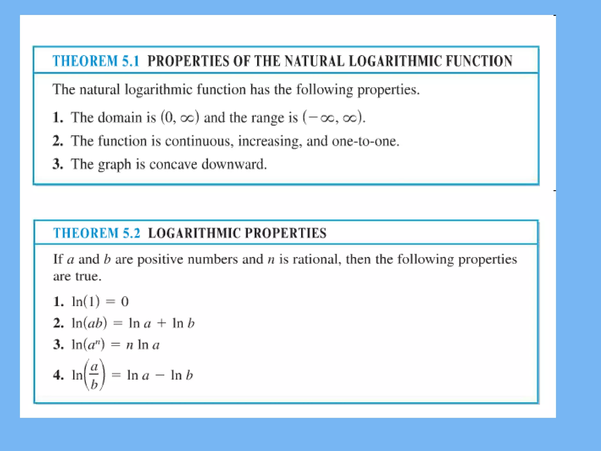 4 2 Derivatives Of Logarithmic Functions Ppt
