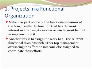 4. the project in the organizational structure | PPT