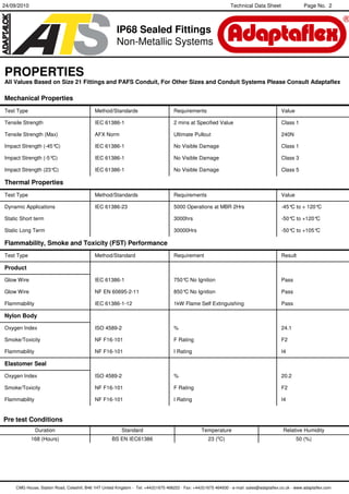 ATS fittings technical data sheet | PDF