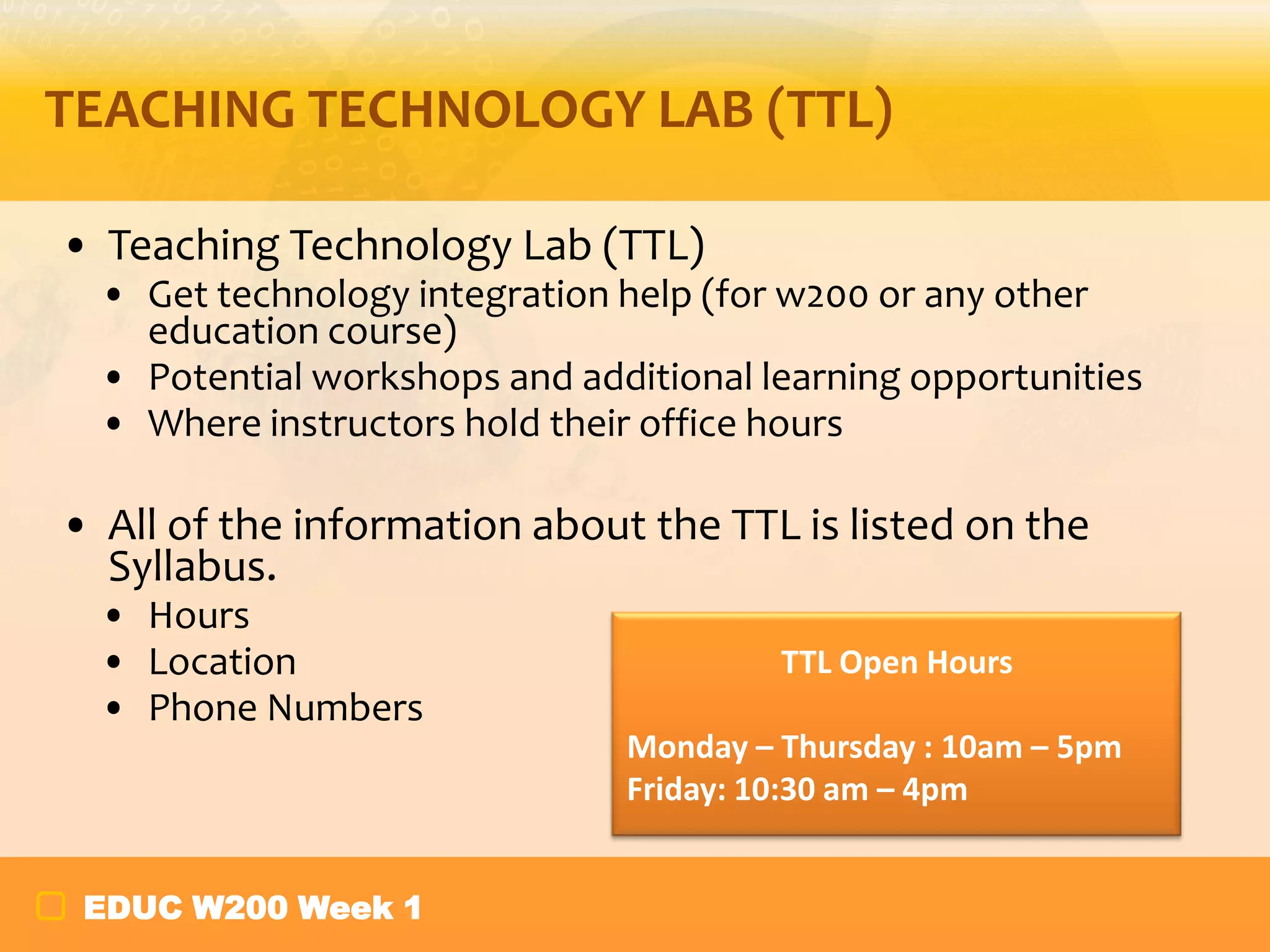 4. ttl week 1 | PPTX