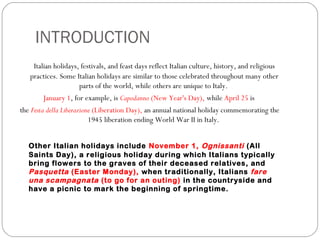Italian festivities and festivals | PPT