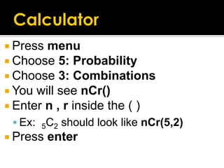 4.2 combinations | PPTX