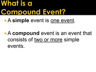 4.4 probability of compound events | PPTX