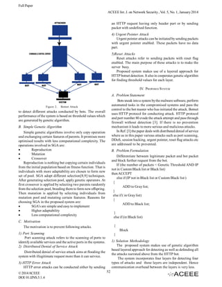 Genetic Algorithm based Layered Detection and Defense of HTTP Botnet | PDF