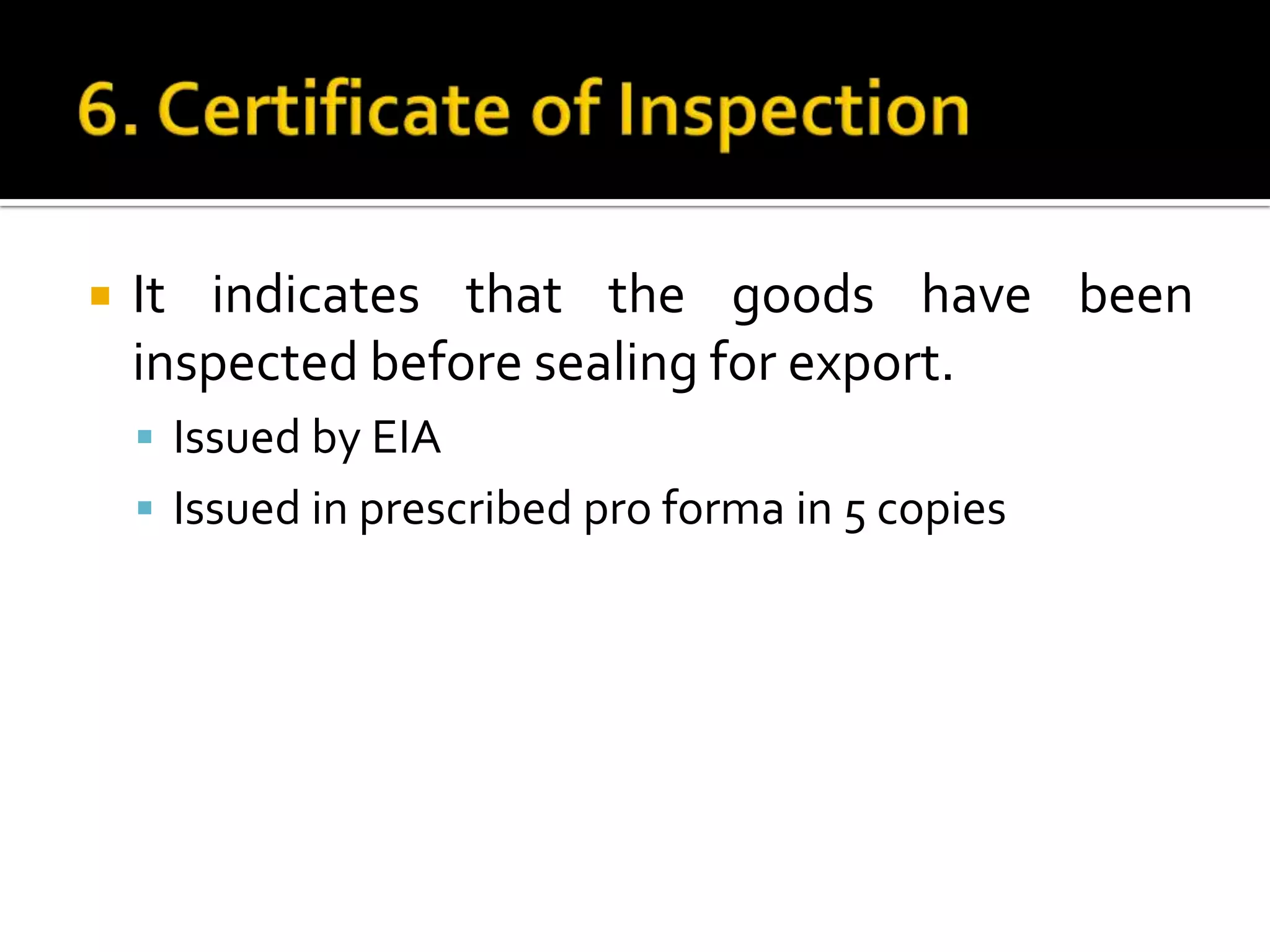 Documents required for exports in India | PPTX