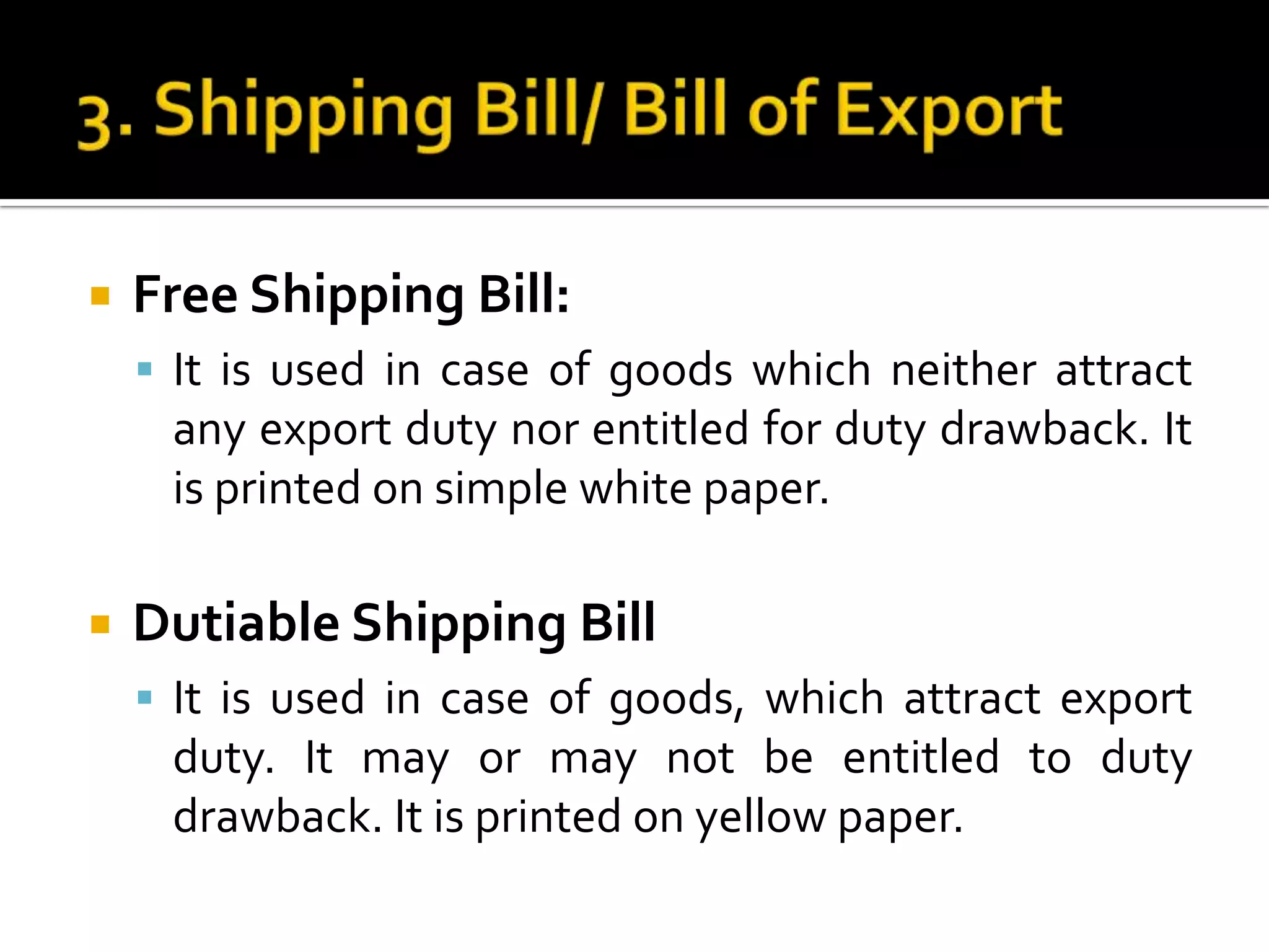 Documents required for exports in India | PPTX
