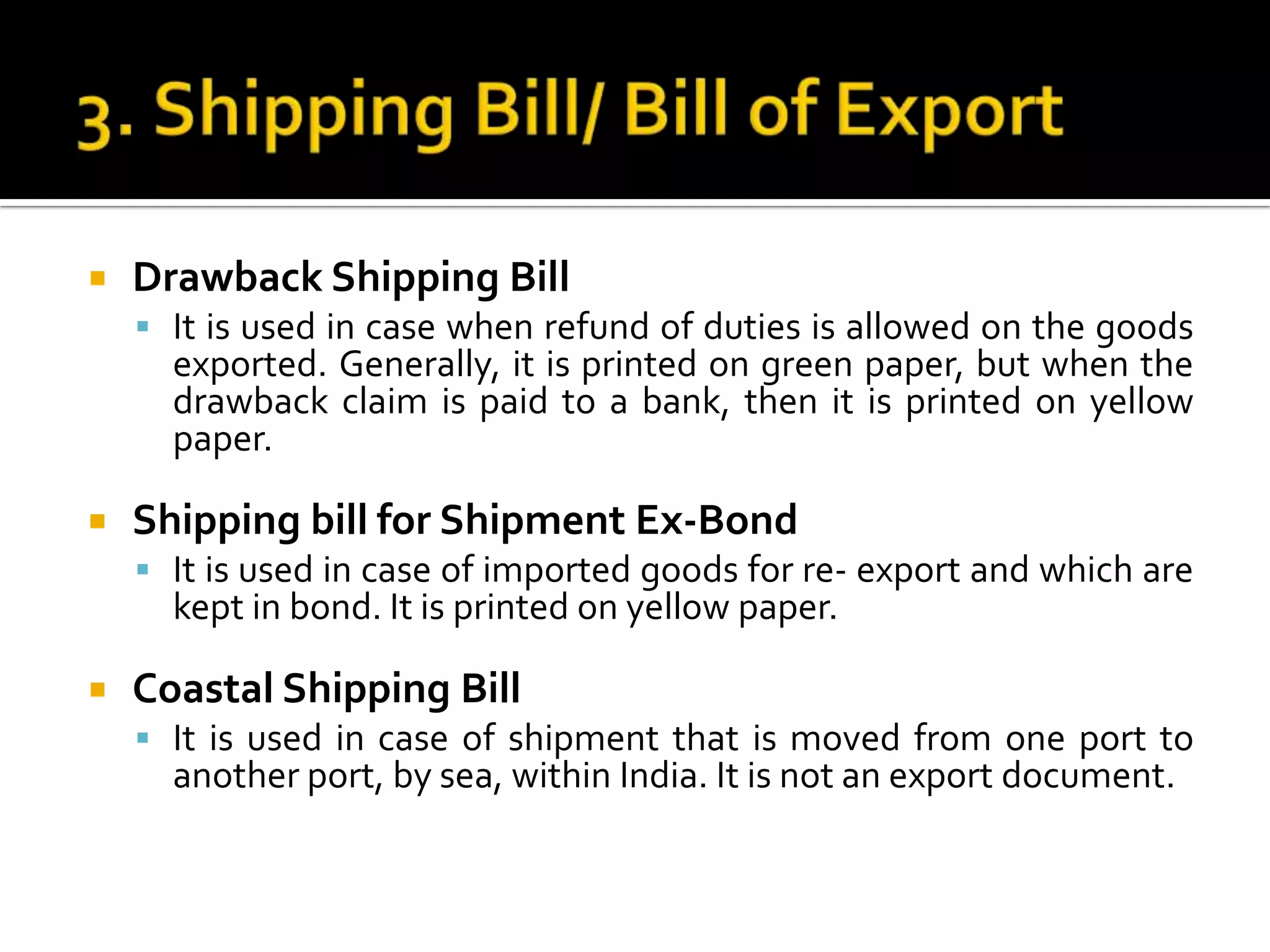 Documents required for exports in India | PPTX