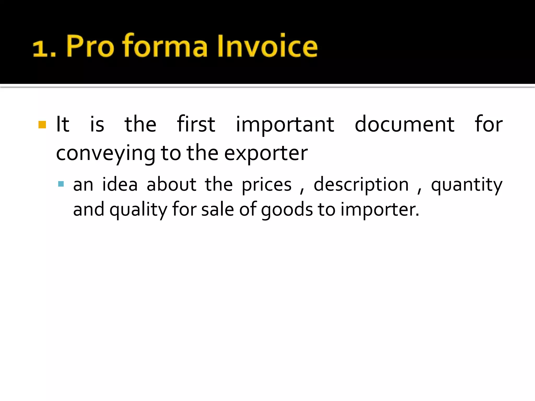 Documents required for exports in India | PPTX