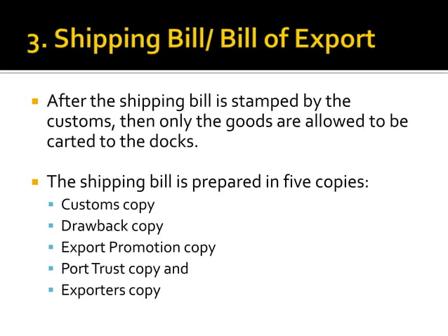 Documents required for exports in India | PPTX