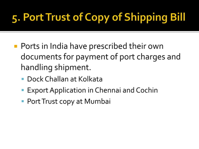 Documents required for exports in India | PPTX