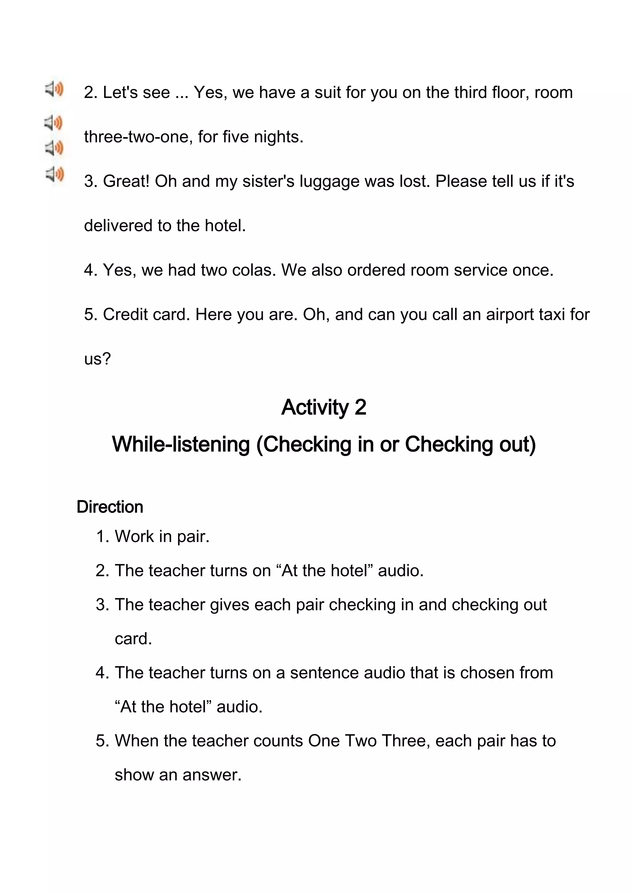 Listening lesson plan | DOCX