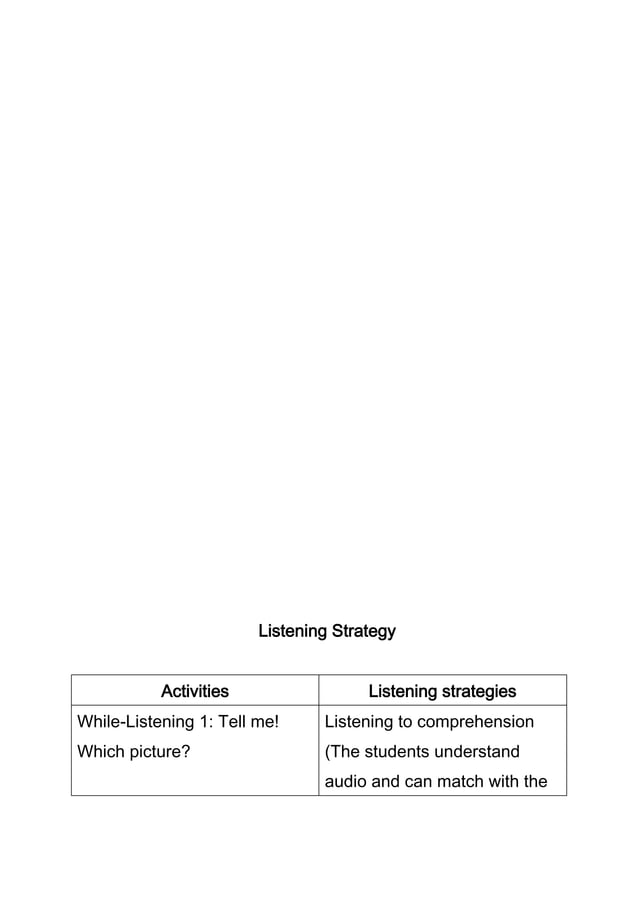 Listening lesson plan | DOCX