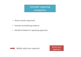 4. devlopping your own arguments | PPT