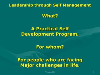 Leadership through Self Management | PPT