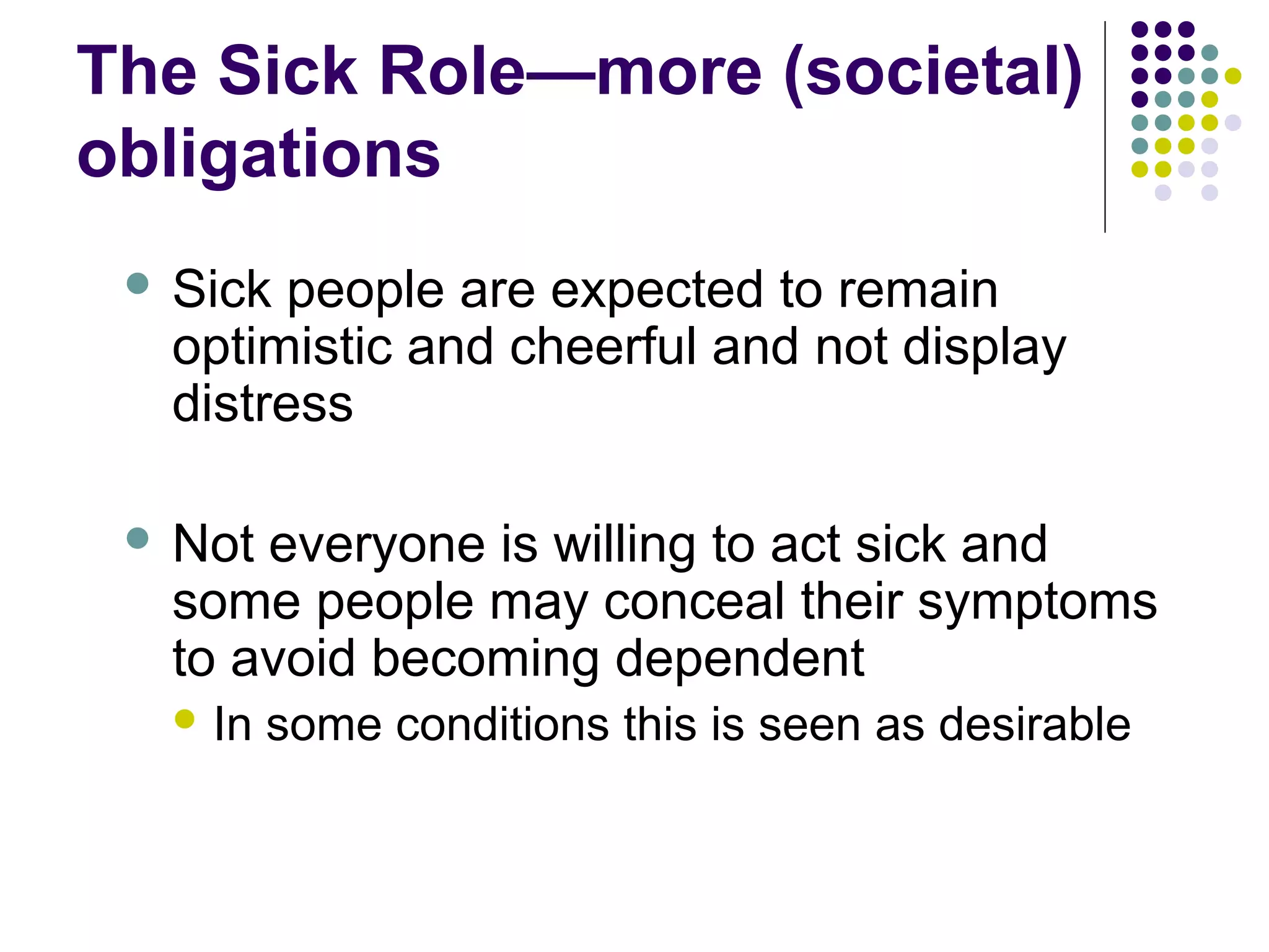 4. illness behavior and perceptions of illness | PPT