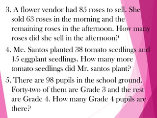 4. solving word problems mentally | PPT