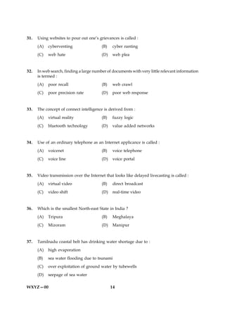 4. ugc net paper i question paper june 2006 | PDF