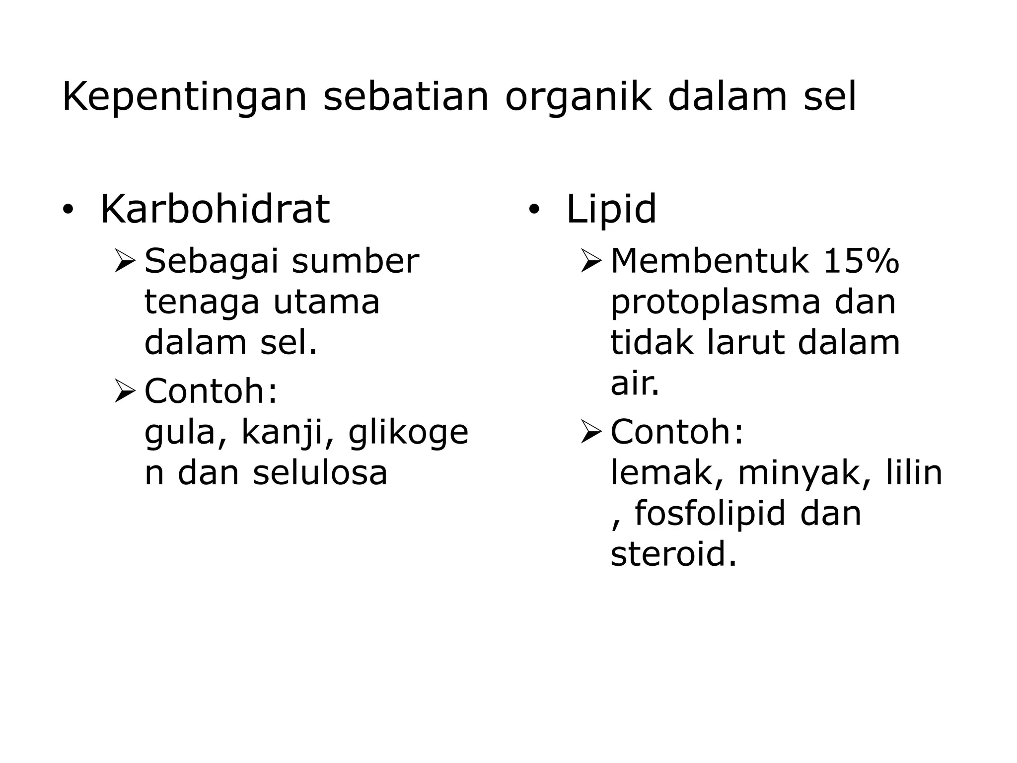 4.1 komposisi kimia dalam sel | PPTX