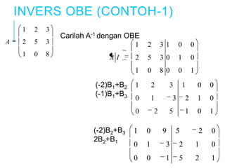 matriks elementer dan invers | PPTX