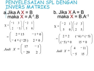 matriks elementer dan invers | PPTX