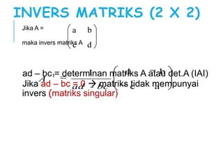 matriks elementer dan invers | PPTX