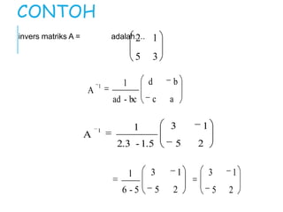 matriks elementer dan invers | PPTX