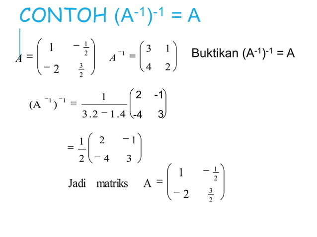 matriks elementer dan invers | PPTX