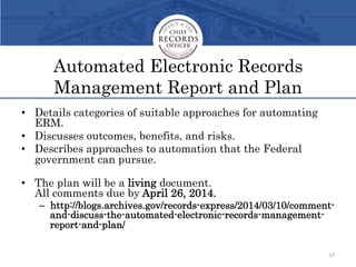 Transforming Federal Records Management - AIIM 2014 Conference Session ...
