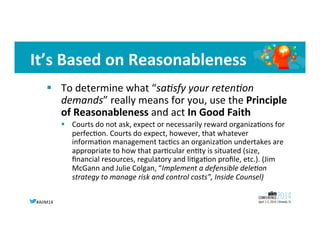 The Good, The Bad, and The Ugly of Defensible Disposition | PPT