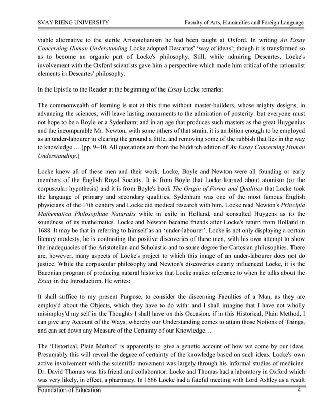 Biography Of John Locke