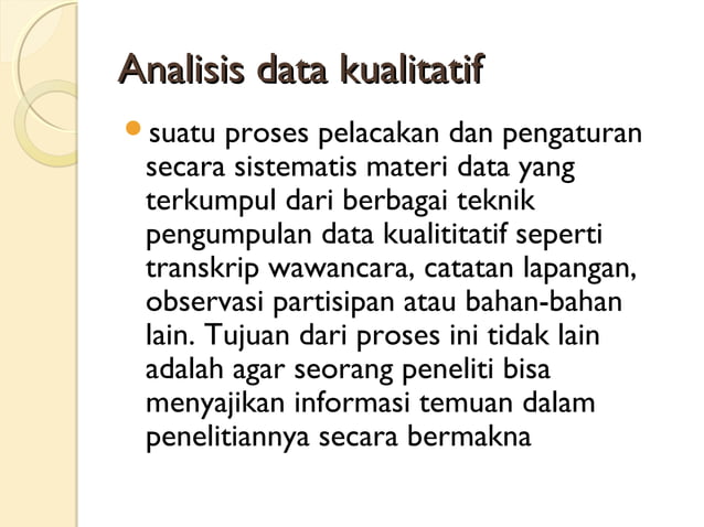 4. analisis kuantitatif dan kualitatif | PPT